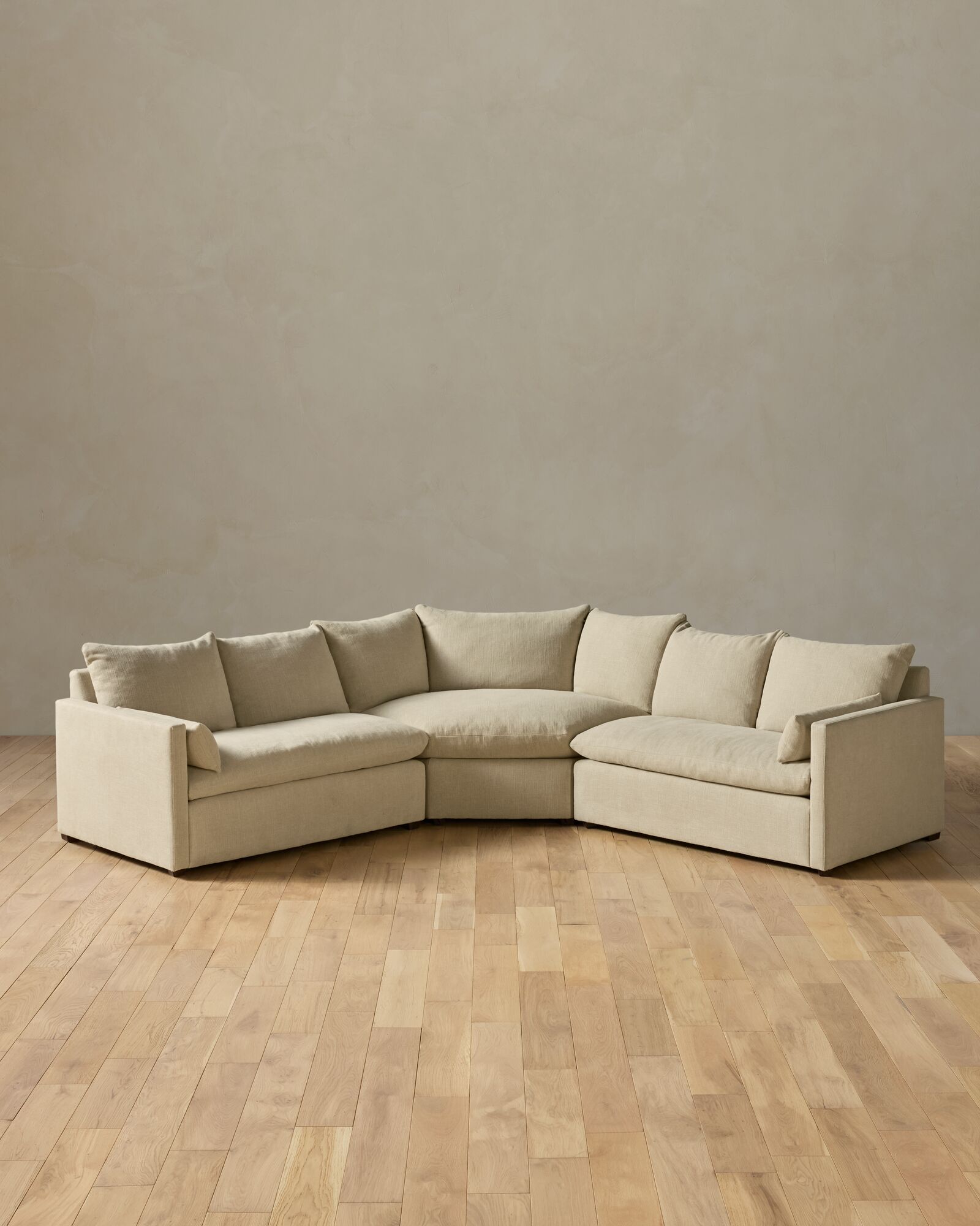 Leighton Track Arm 3-Piece Wedge Sectional | Joon Loloi